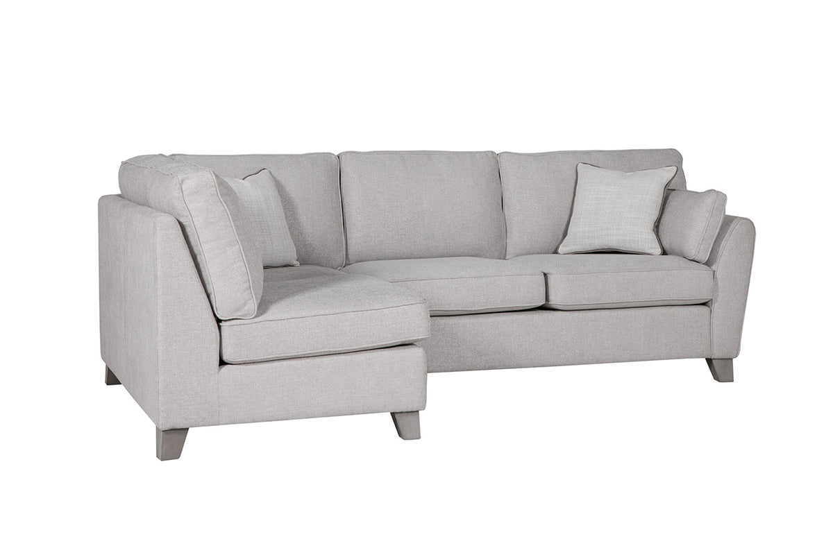 Cantrell LHF Corner Sofa in Light Grey - Sofas at Lowneys Furniture