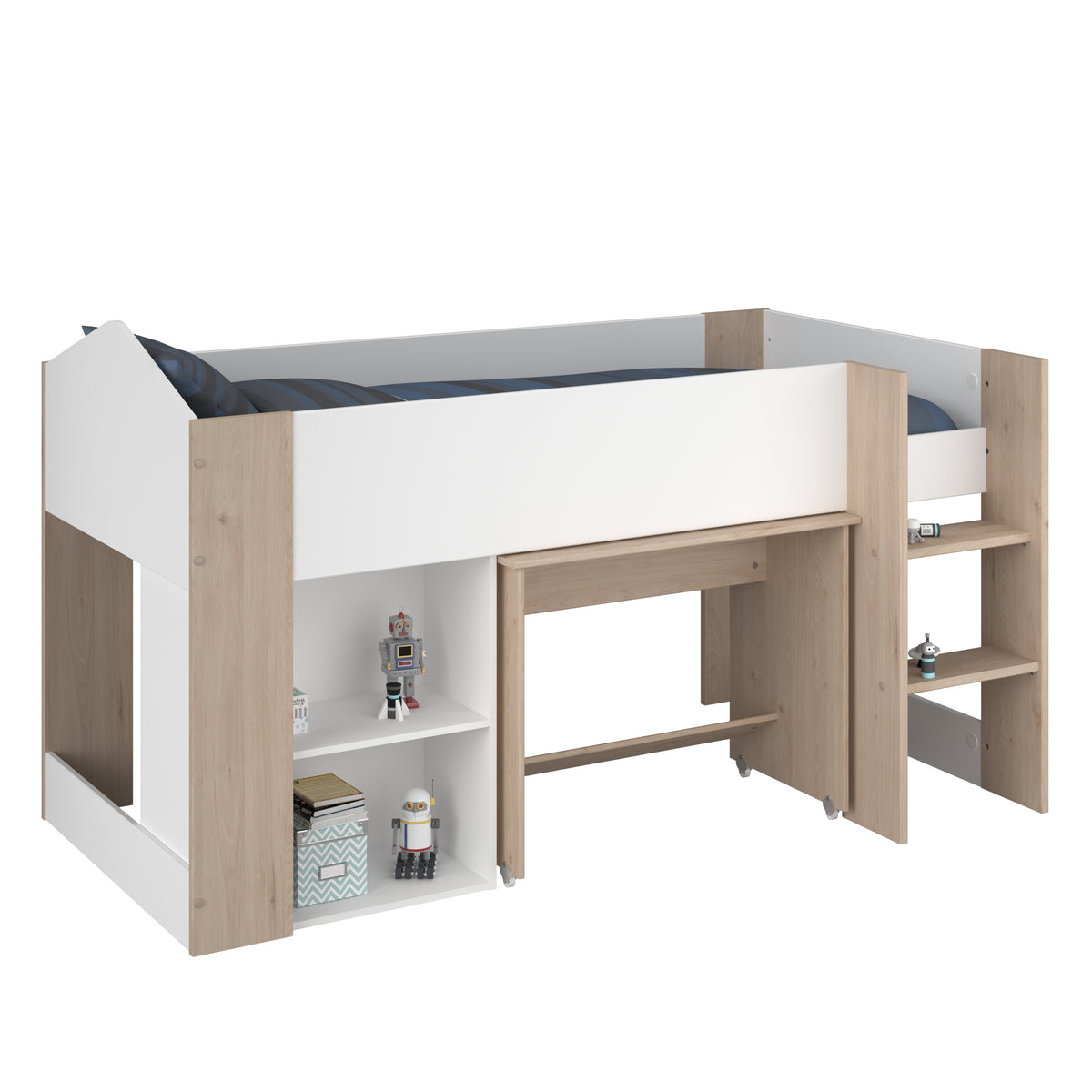 Shelter Mid Sleeper with Desk - Combi Beds at Lowneys Furniture