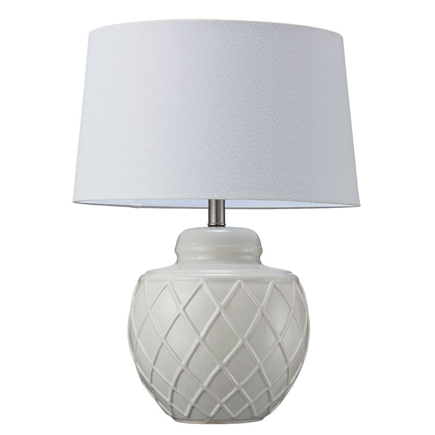 Light Grey Ceramic Table Lamp – Lowneys